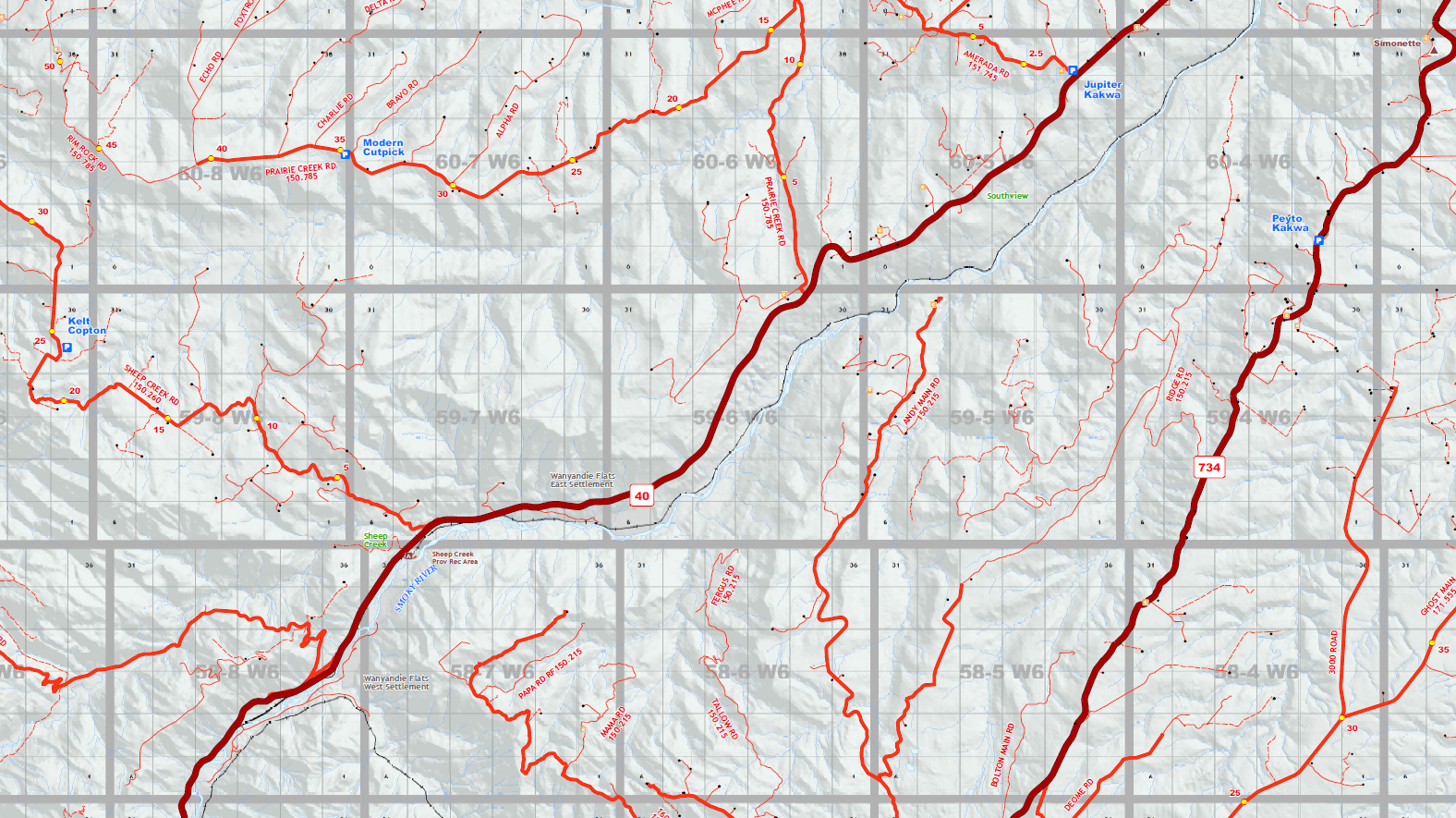 Grande Prairie Oilfield Wall Map - 36"W x 63"H – CartoGraphix